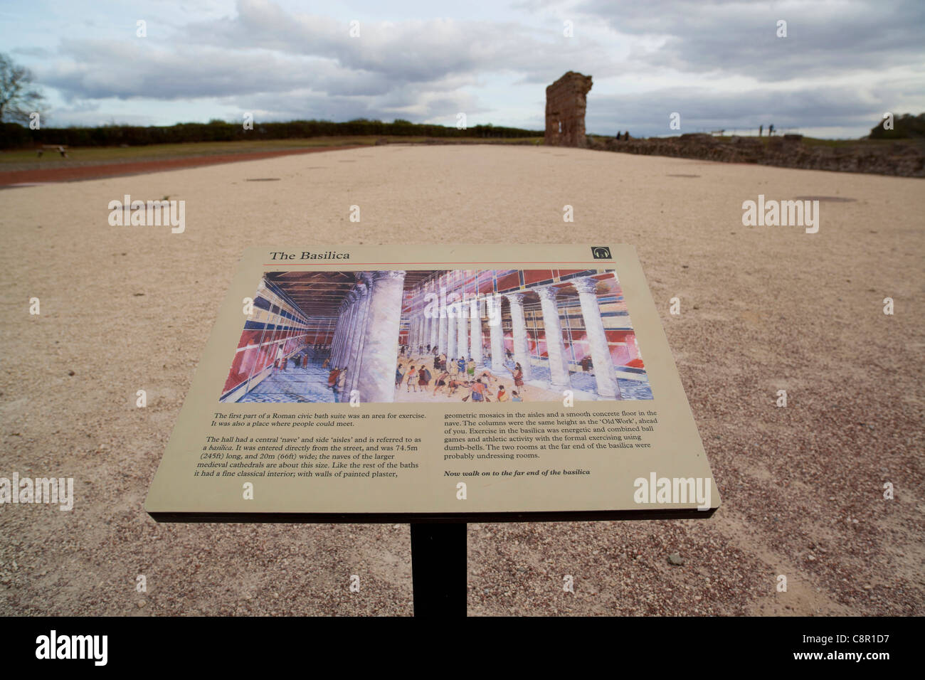 Site of the Roman basilica at Wroxeter in Shropshire England Stock ...