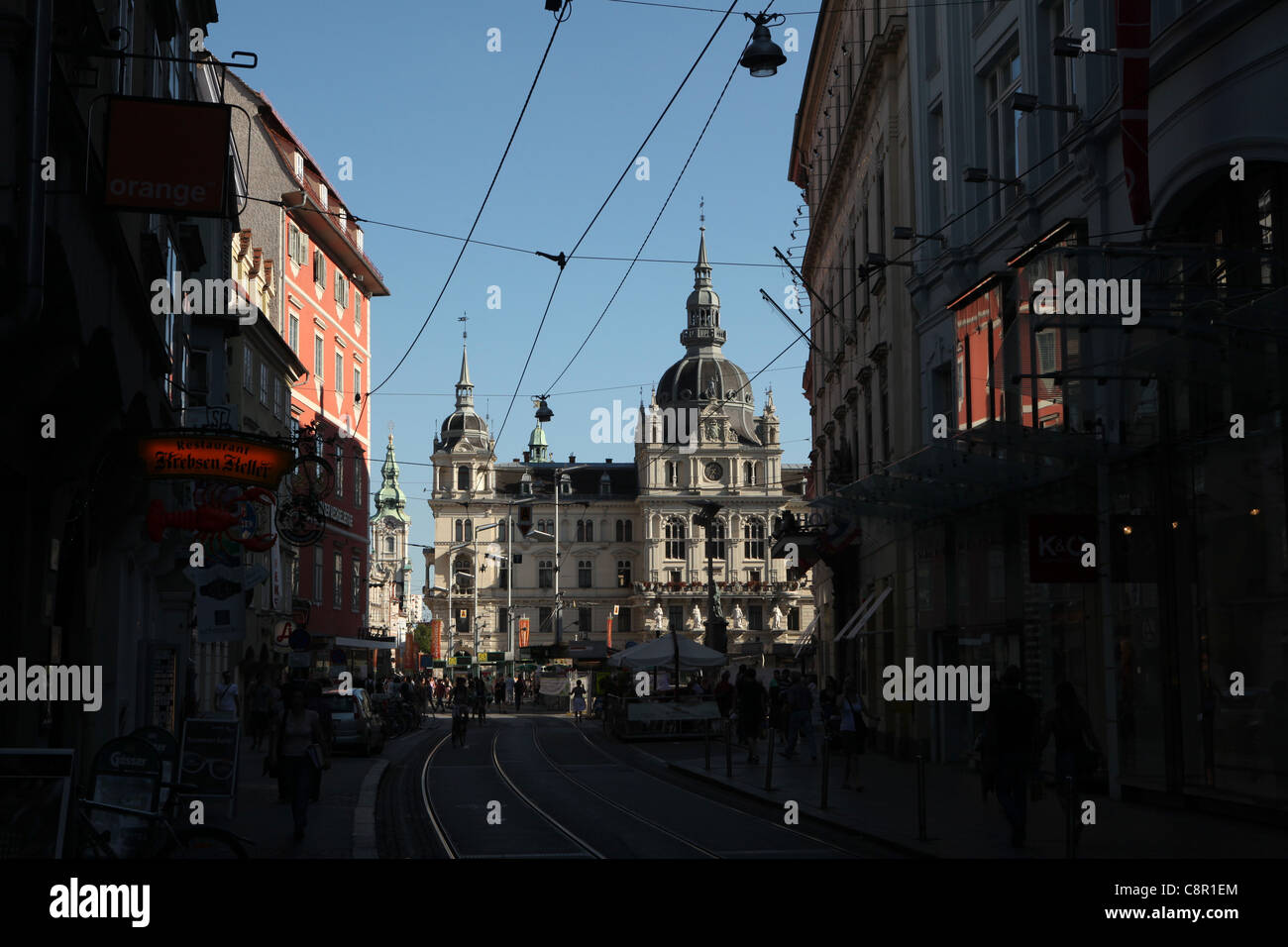 Graz Rathaus or Graz Town Hall in the historical centre of Graz ...
