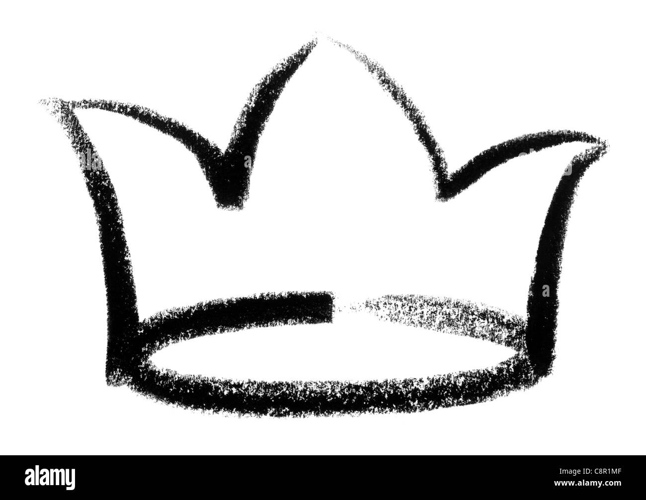 crayon-painted crown in white back Stock Photo - Alamy