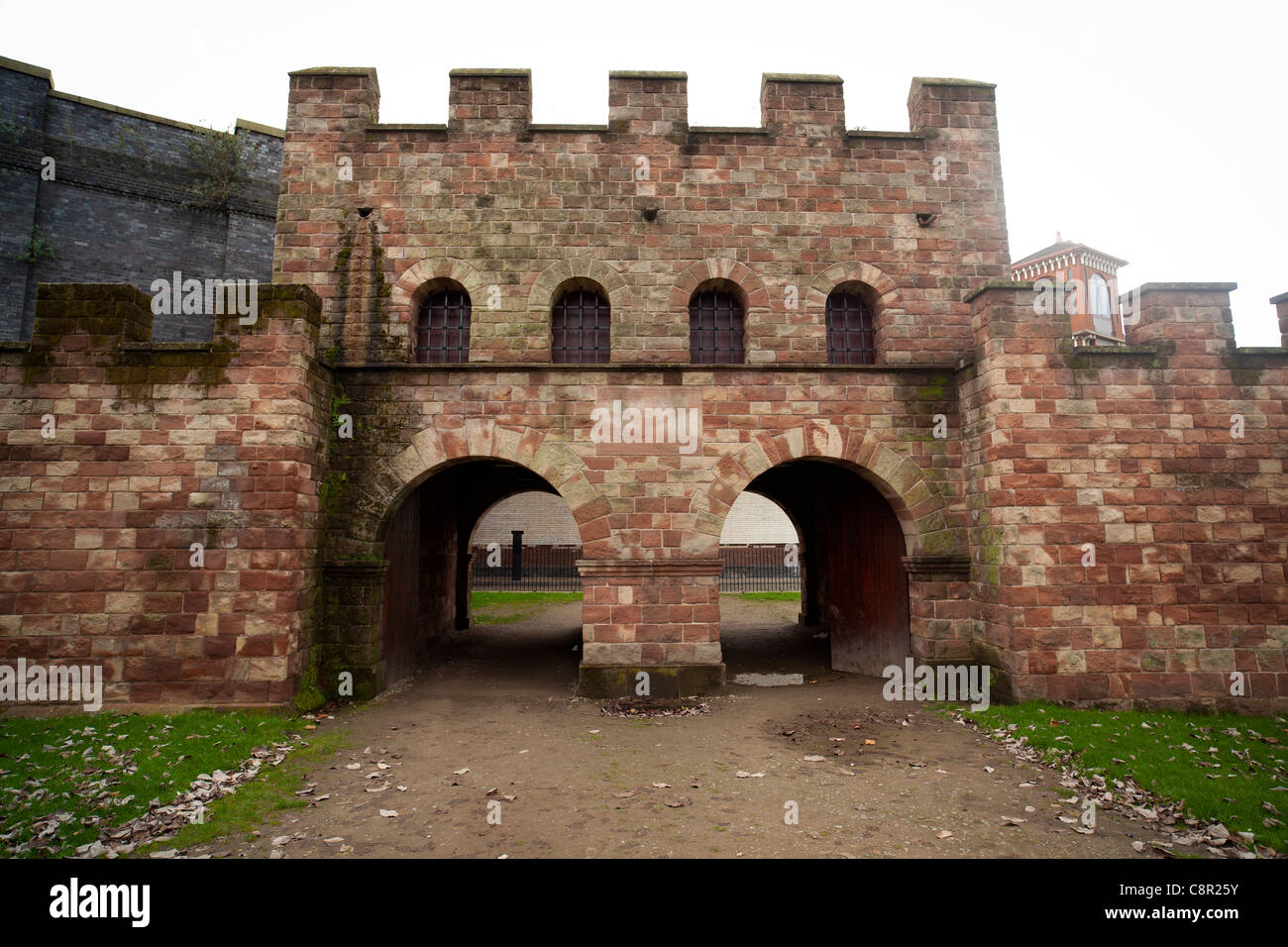 Reconstruction of the North gate of the Roman Fort on site at ...