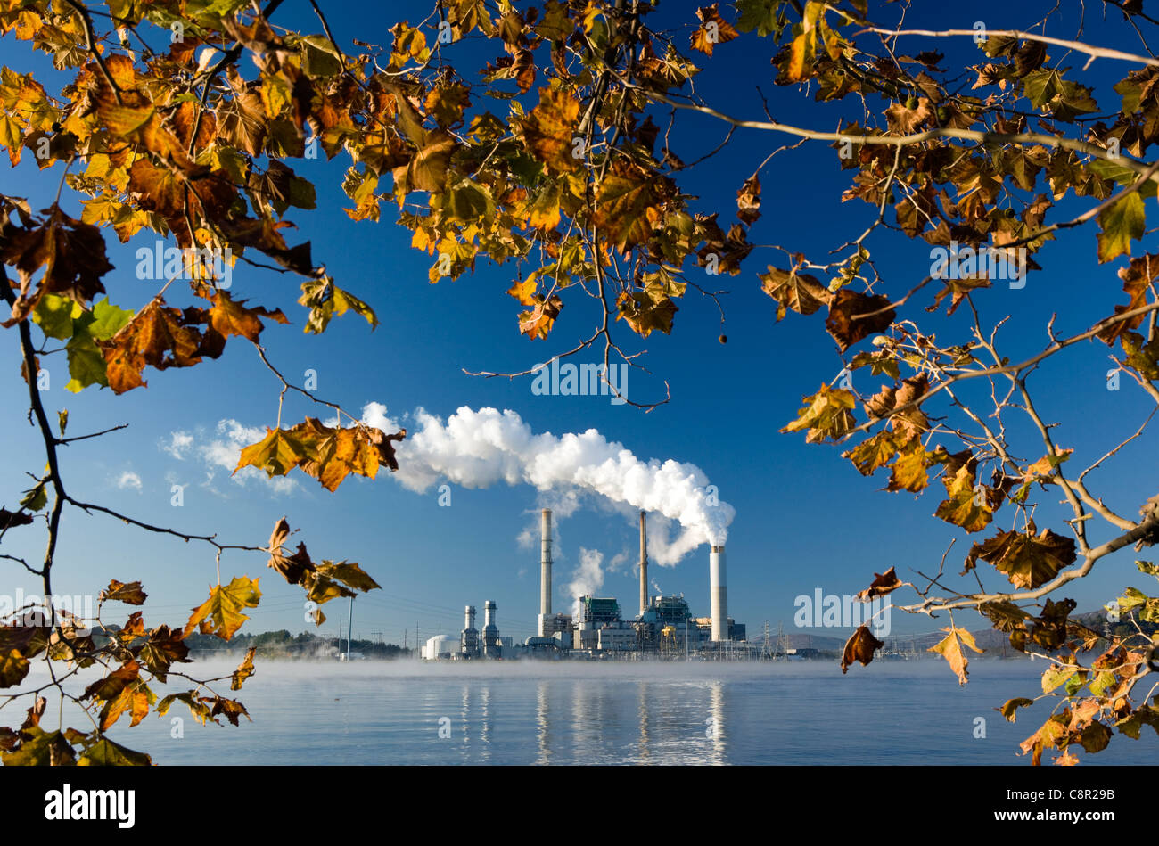 Power Plant on Lake Julian - Asheville, North Carolina USA Stock Photo ...