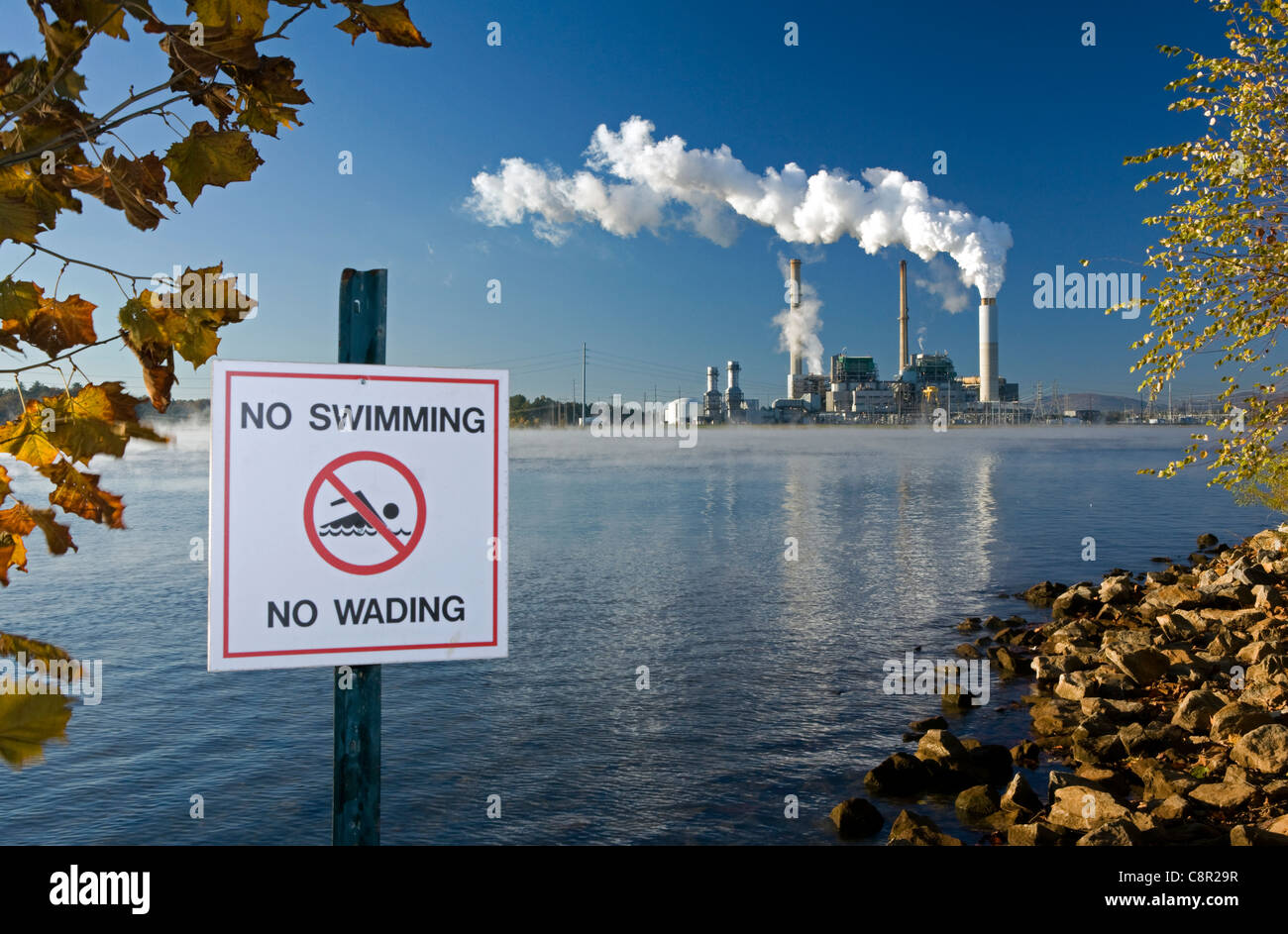 Power Plant on Lake Julian - Asheville, North Carolina USA Stock Photo ...