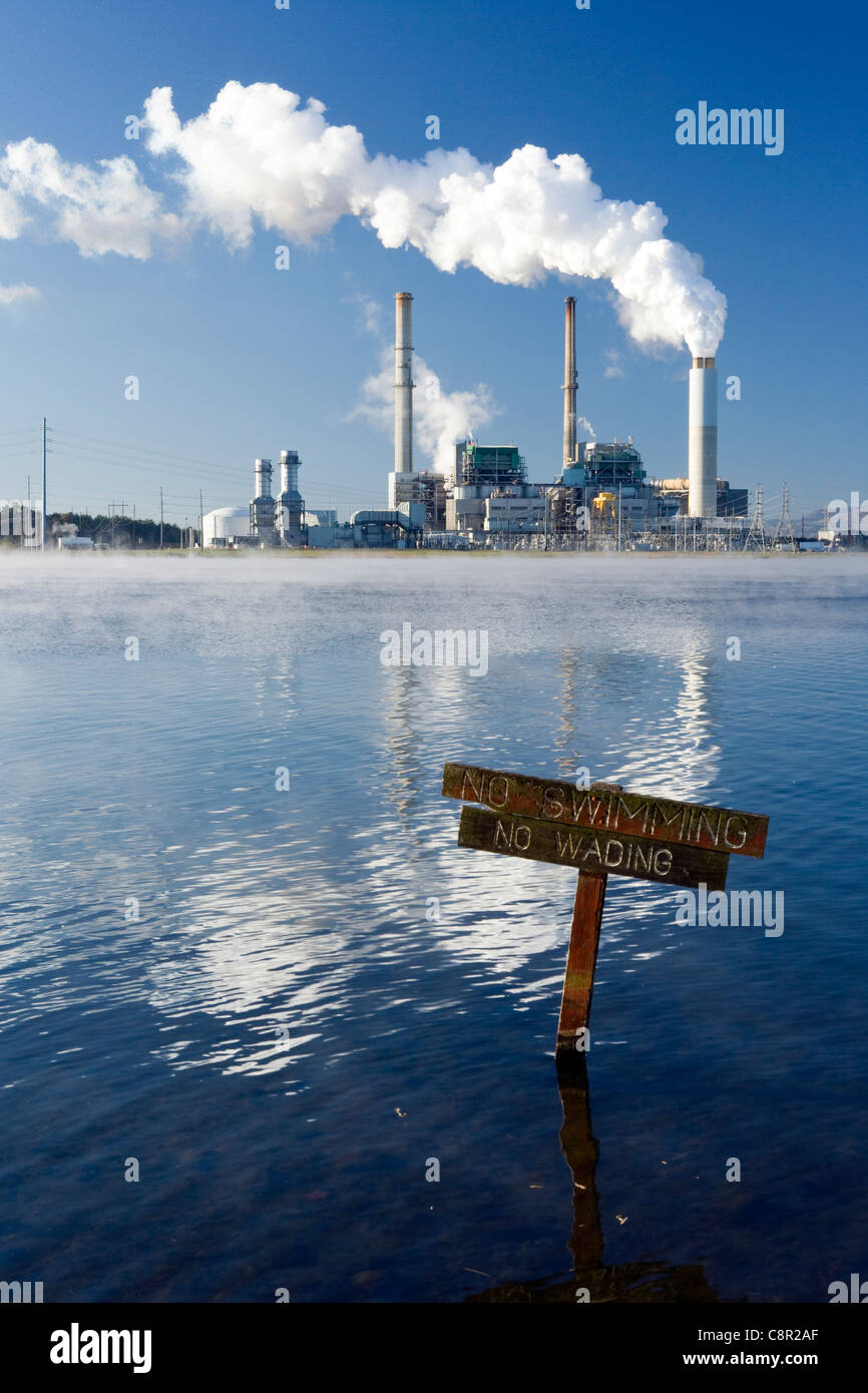 Power Plant on Lake Julian - Asheville, North Carolina USA Stock Photo ...
