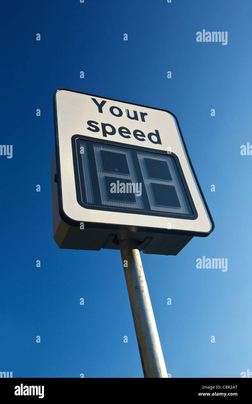 Electronic Speed Sign Stock Photo - Alamy