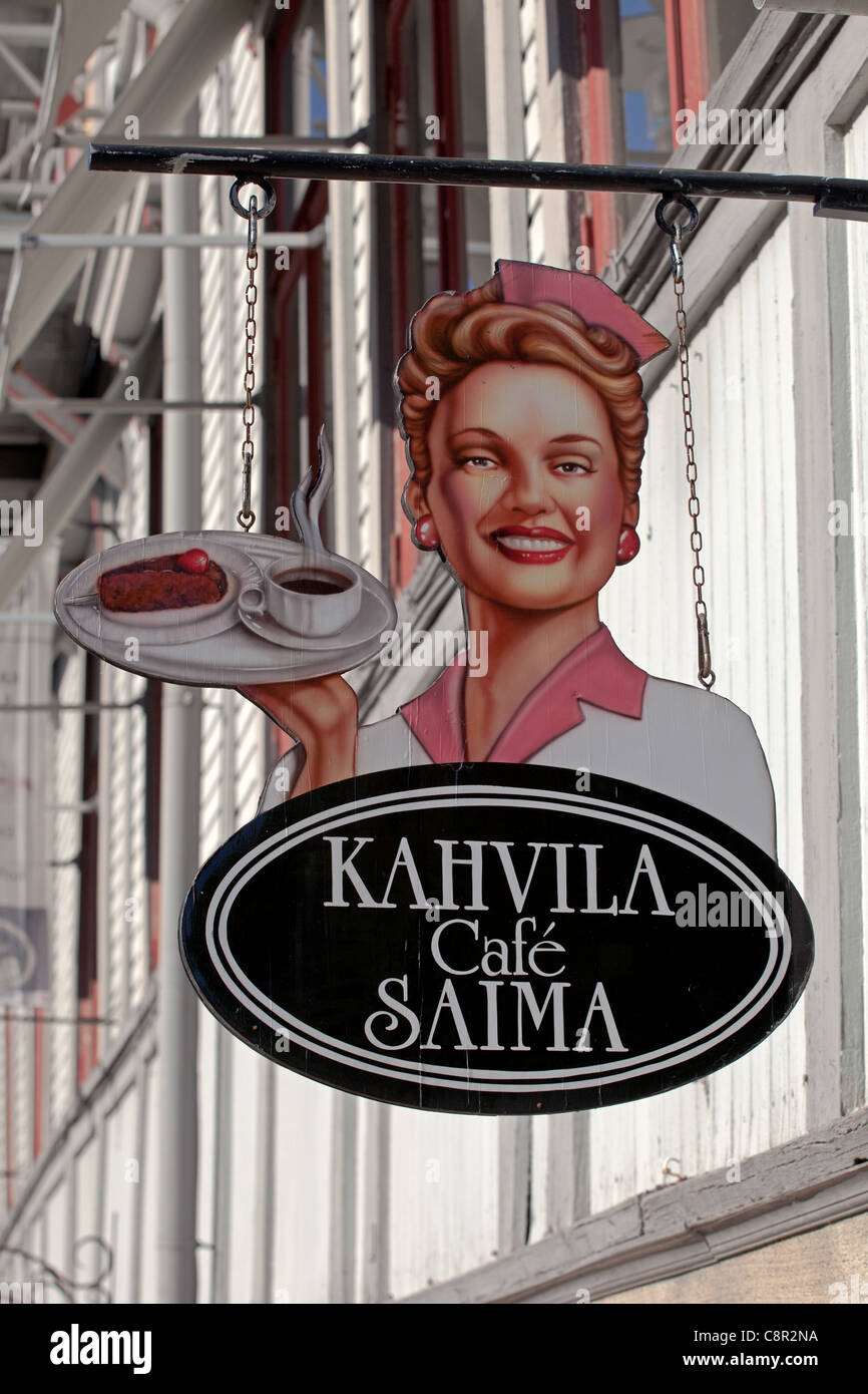 Savonlinna: Cafe Saima Logo Stock Photo - Alamy