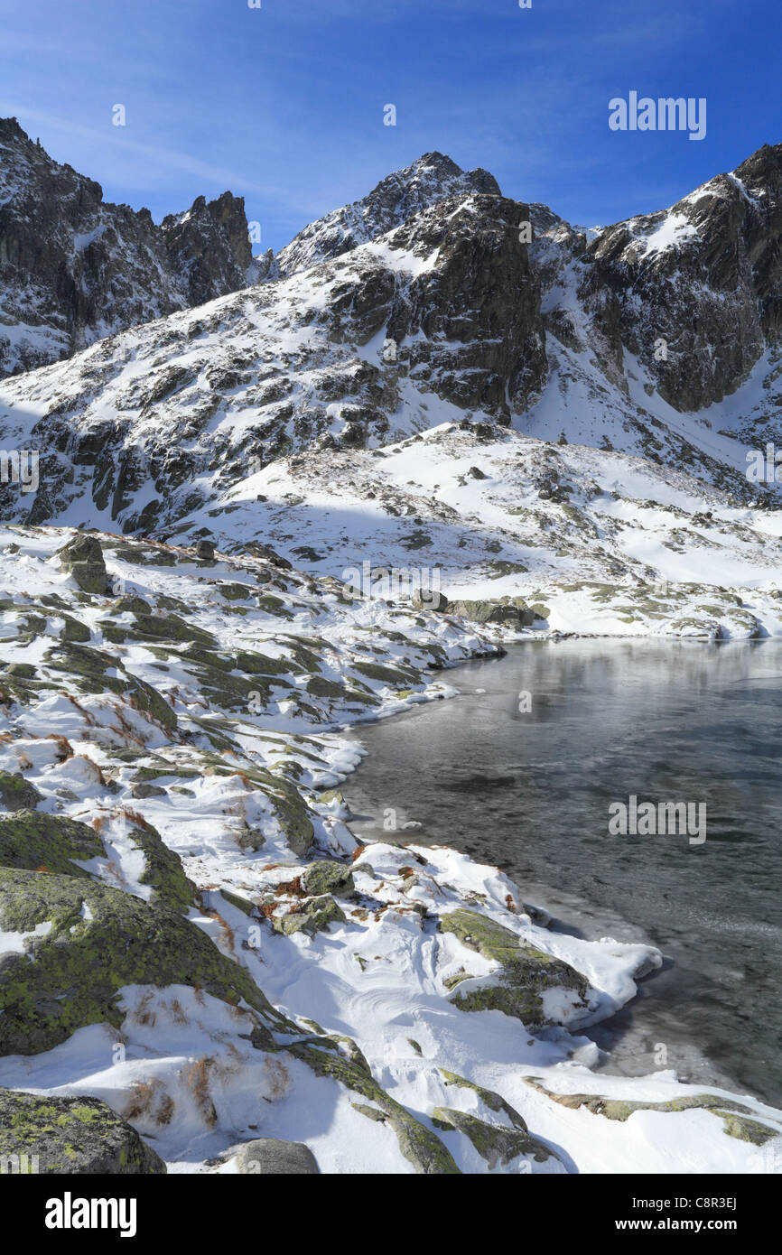 View of the Prostredne Spisske pleso and Ladovy stit in Mala Studena ...