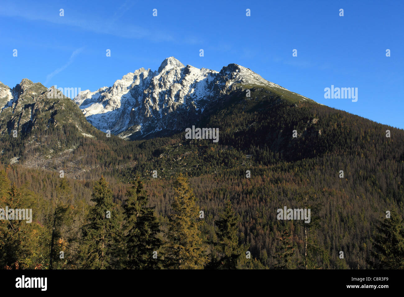 View of the Lomnicky stit, second highest peak in High Tatras, from ...