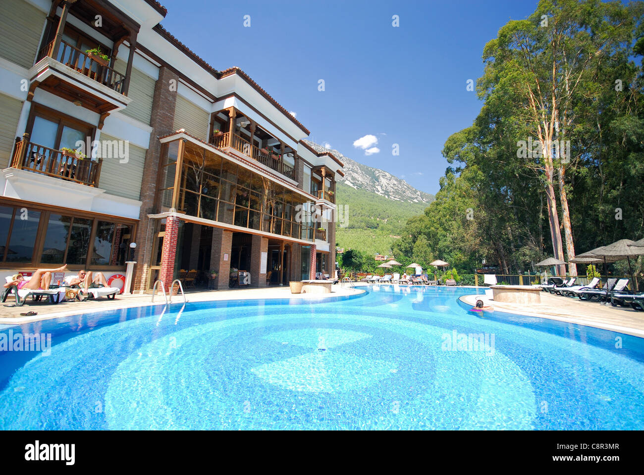 AKYAKA, TURKEY. The pool at the Ottoman Residence Hotel. 2011 Stock ...