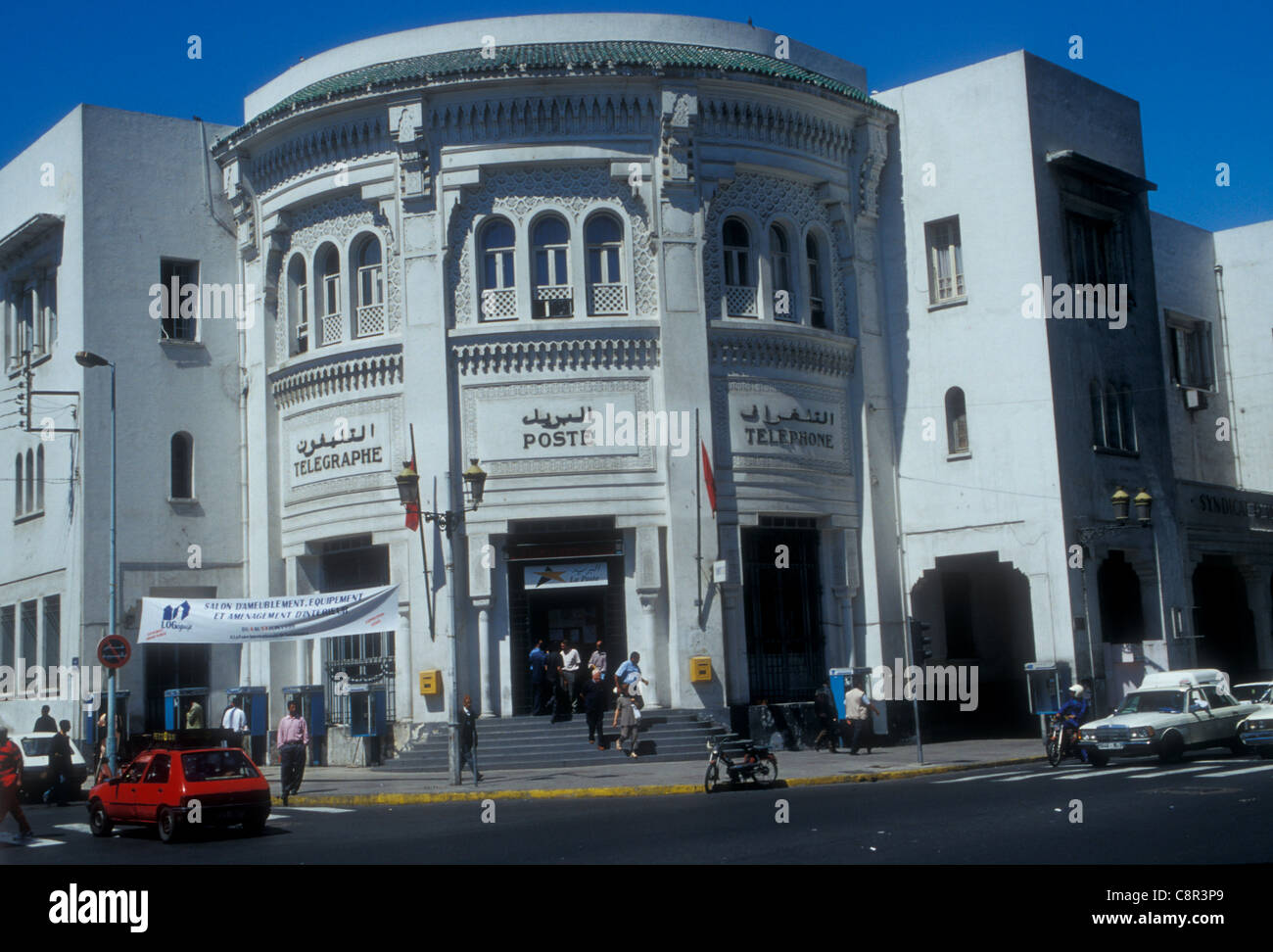 The art-deco Post Office in Casablanca, 1918-20, Morocco Stock Photo ...