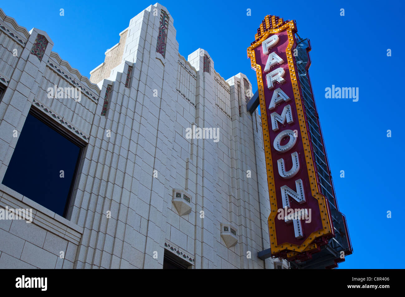 U.S.A. Texas, Route 66, Amarillo,buildings of the city center Stock ...