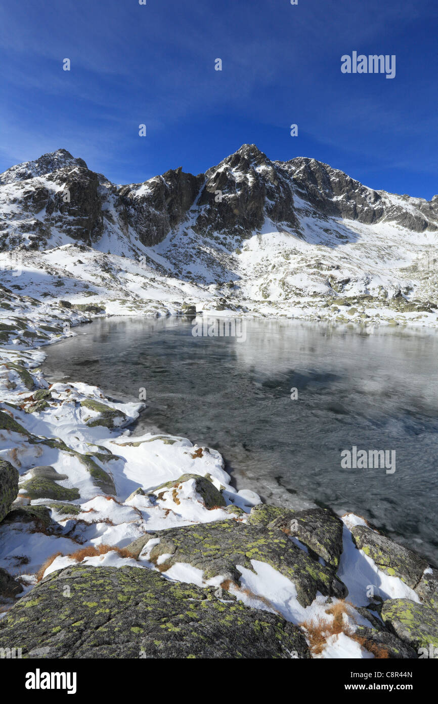 View of the Prostredne Spisske pleso and Ladovy stit in Mala Studena ...