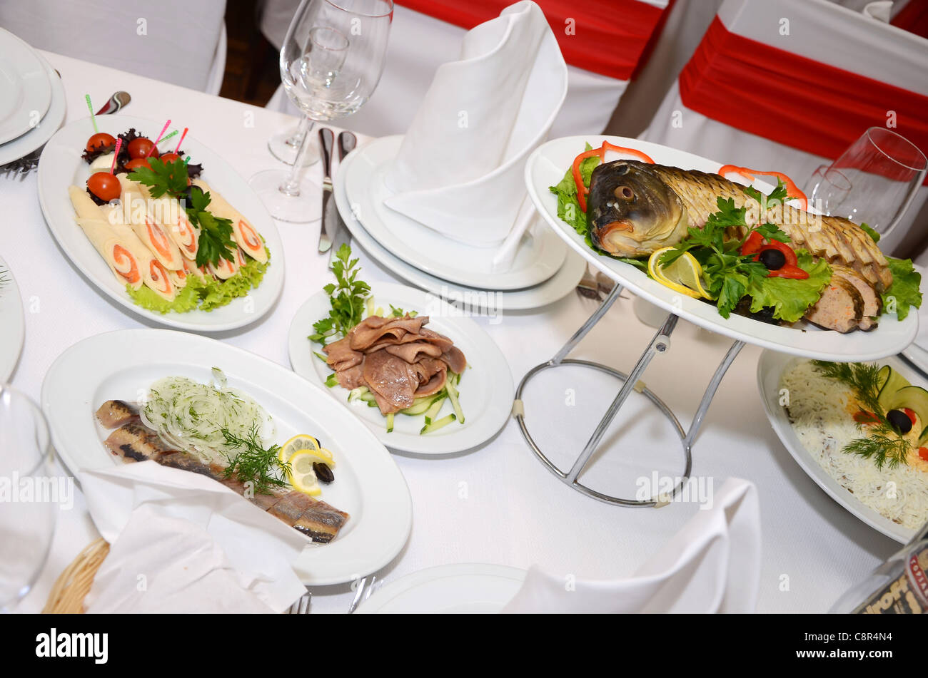 prepared fish on a dish Stock Photo - Alamy