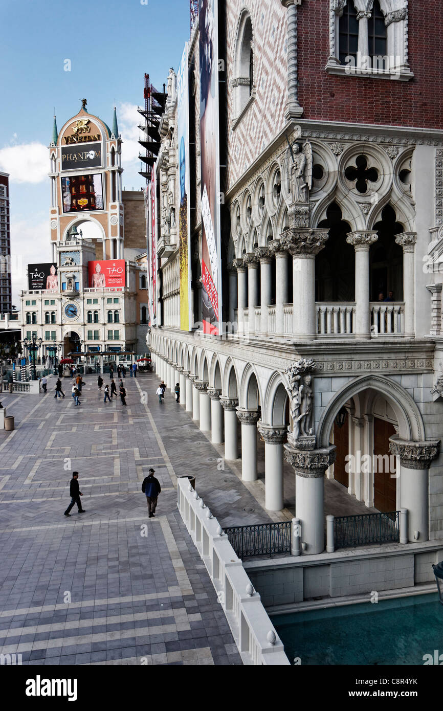 The Venetian Hotel/Casino, Las Vegas, Nevada side view looking north ...