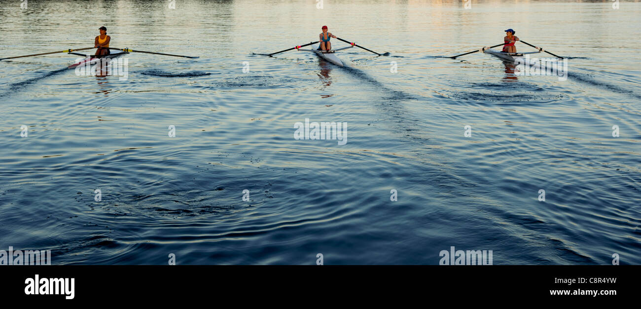Three boats on river hi-res stock photography and images - Alamy