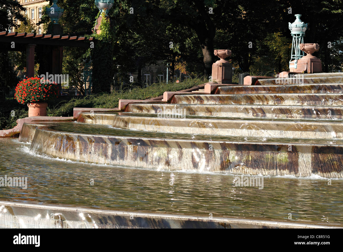 Frederick Park Fountain, Mannheim Baden Wurttemberg Germany Stock Photo ...