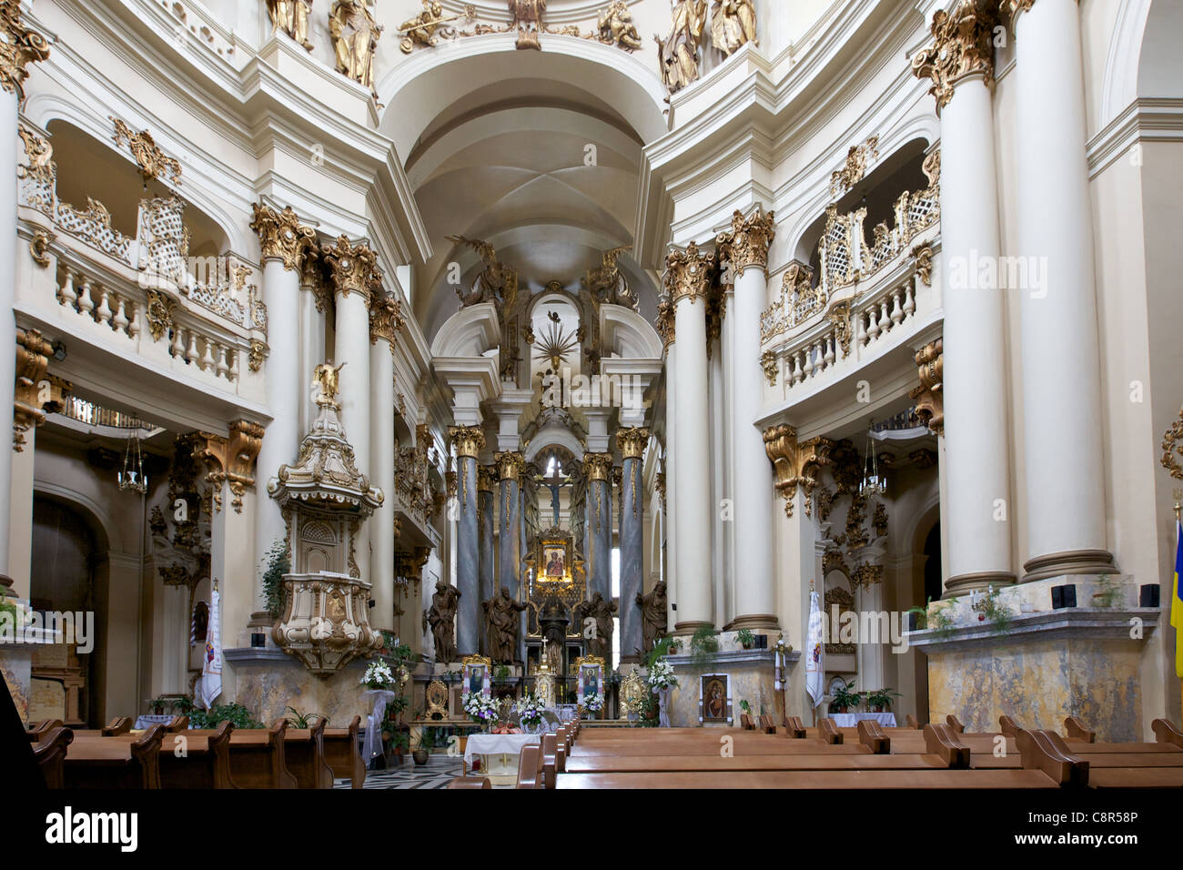 Inside of Church, Lviv, Ukraine Stock Photo - Alamy