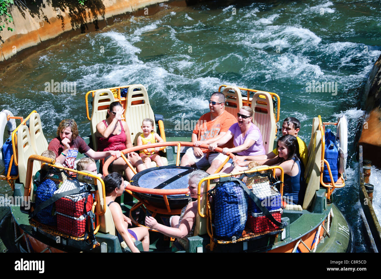 12 passenger raft and begin a 90 foot ascent hi-res stock photography ...