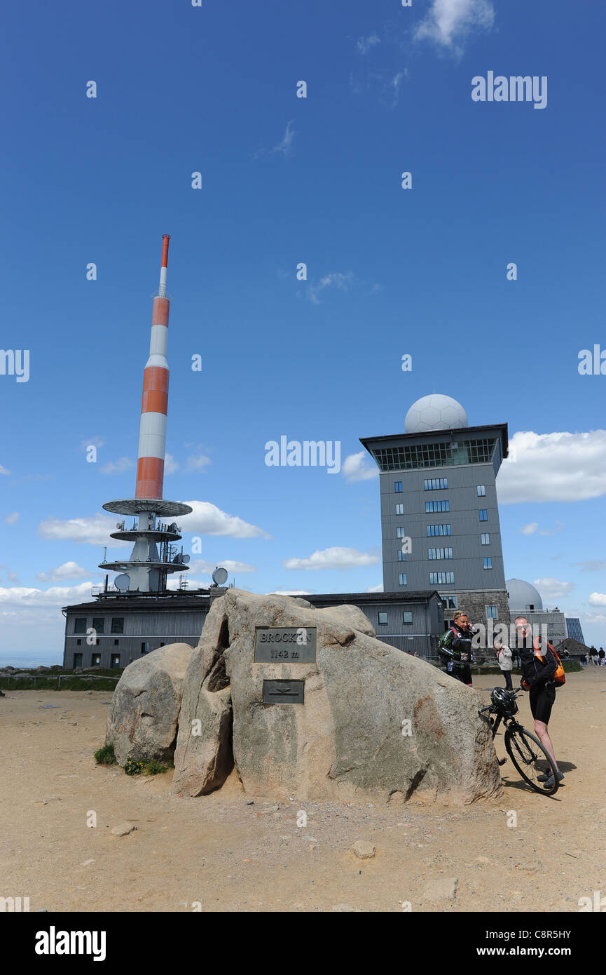 Brockenherberge Hotel on the summit of the Brocken mountain in the Harz ...