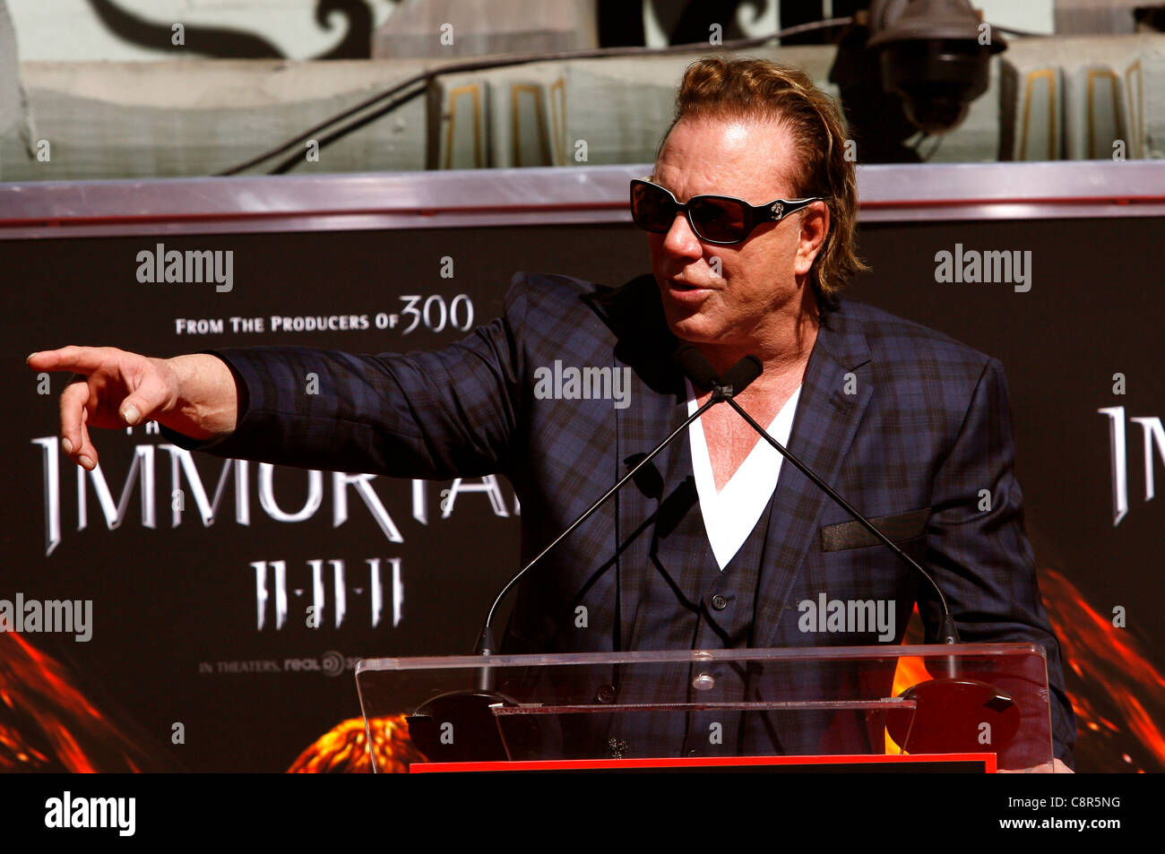 MICKEY ROURKE MICKEY ROURKE HAND AND FOOTPRINT CEREMONY HOLLYWOOD LOS ...
