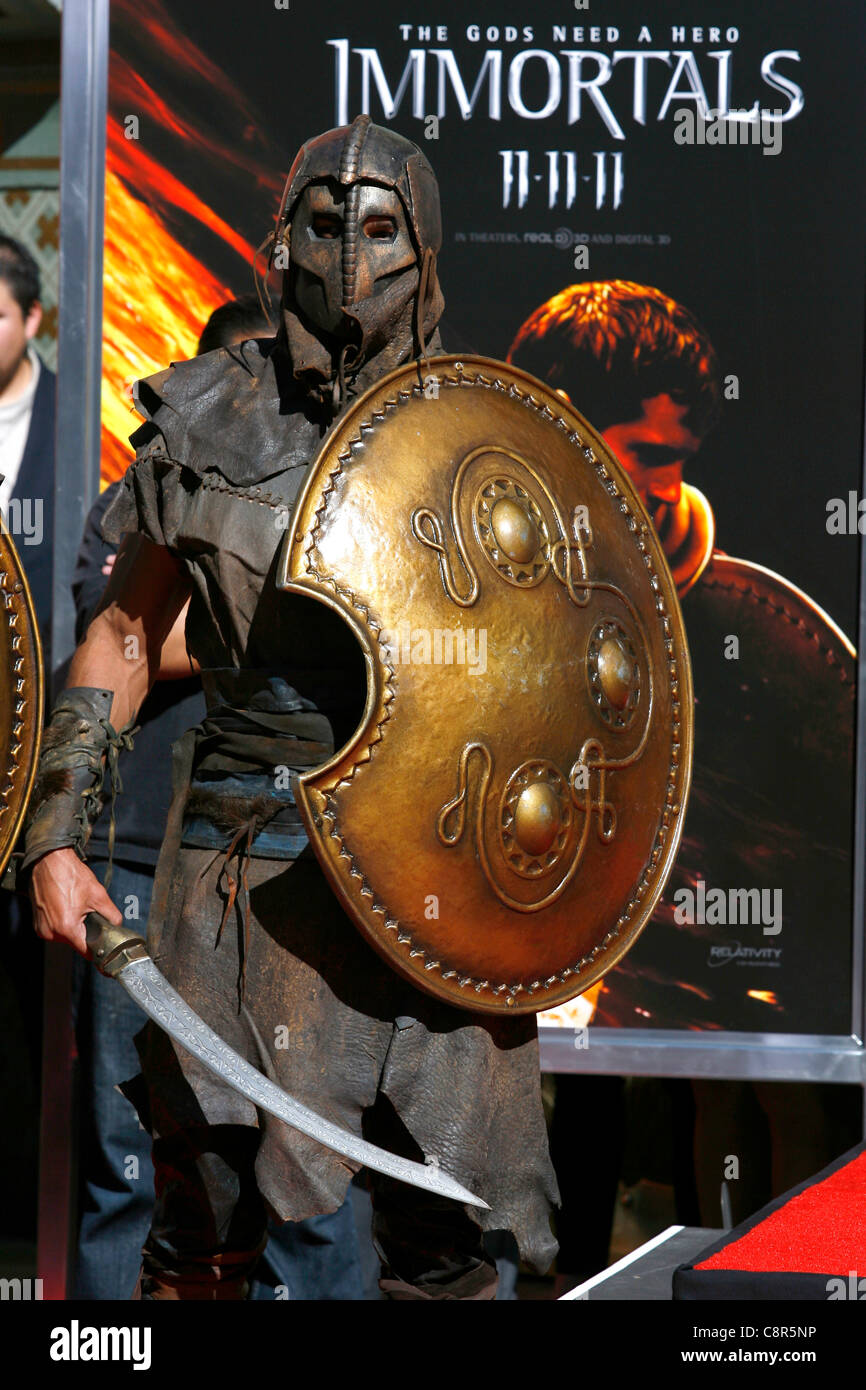 IMMORTALS COSTUME ACTOR MICKEY ROURKE HAND AND FOOTPRINT CEREMONY ...