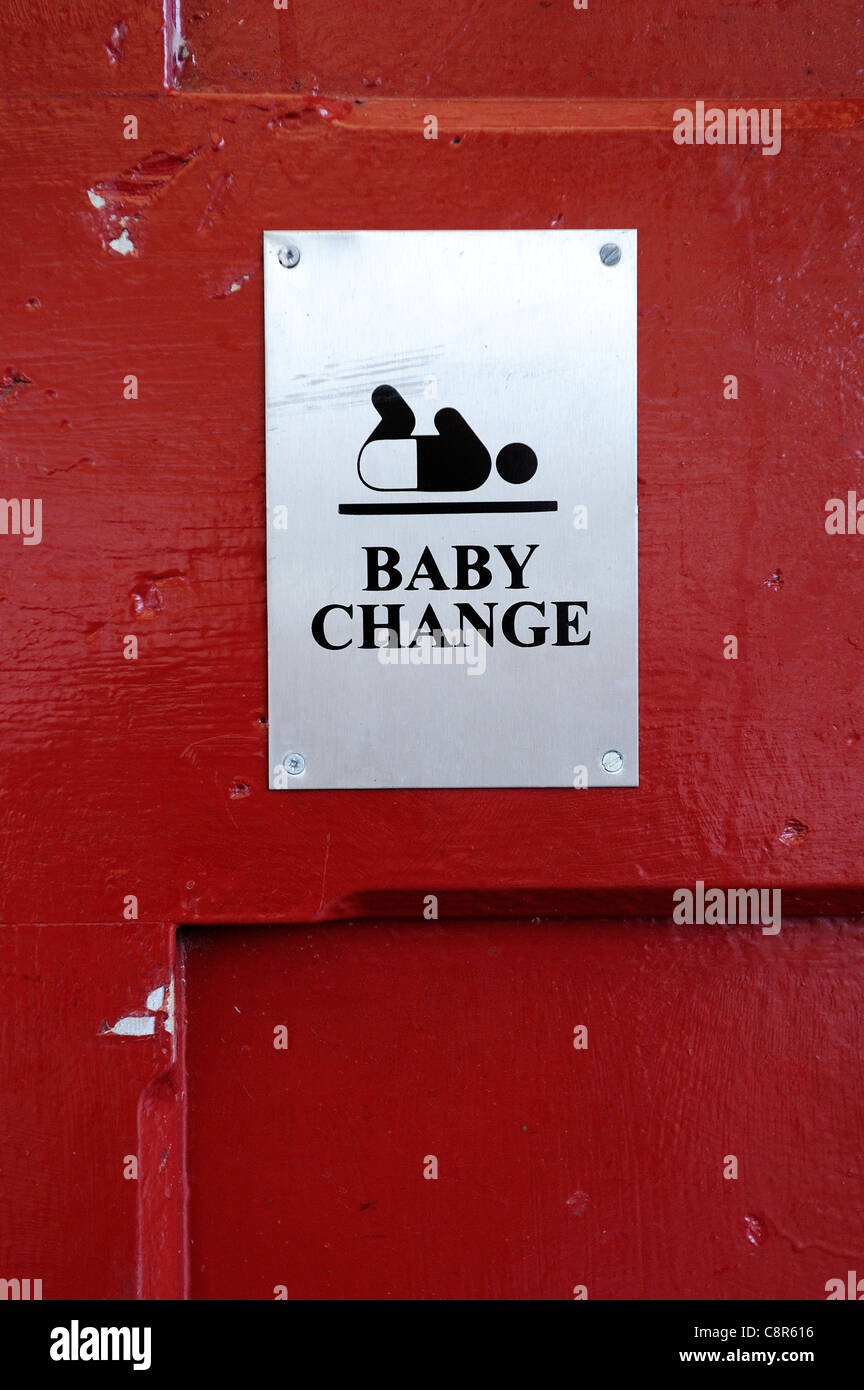 Baby change sign hi-res stock photography and images - Alamy
