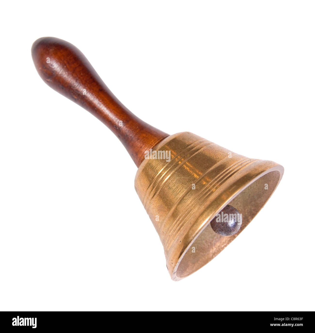 Handle bell isolated on white background Stock Photo - Alamy