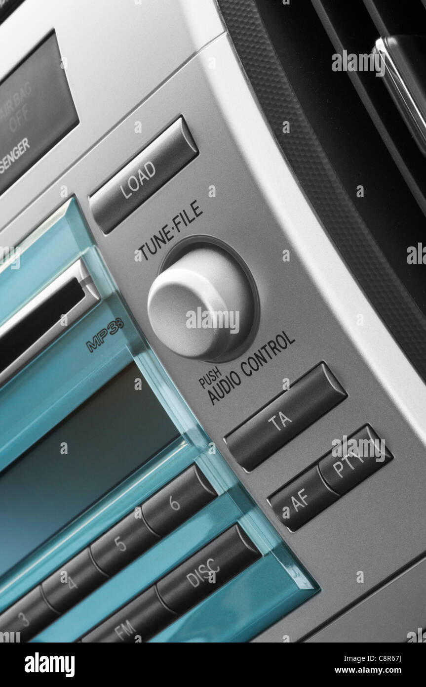 Close up of a modern car control board console Stock Photo - Alamy