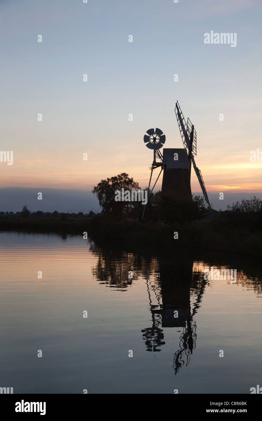 Turf Fen Windmill, Norfolk, at sunset Stock Photo - Alamy