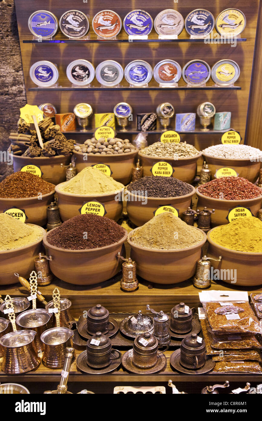 Misir Carsisi, spice bazaar, interieur, Istanbul, Turkey , Europe Stock ...