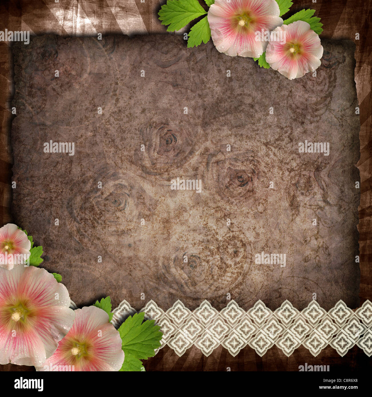 old paper on textured background for invitation or congratulation Stock ...