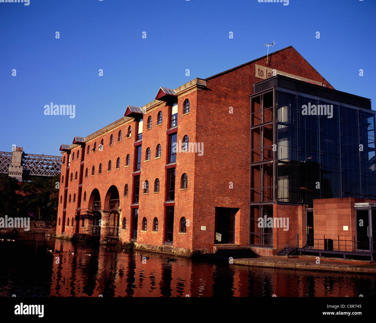 Restored Warehouse Castlefield Canal Basin Manchester England Stock ...