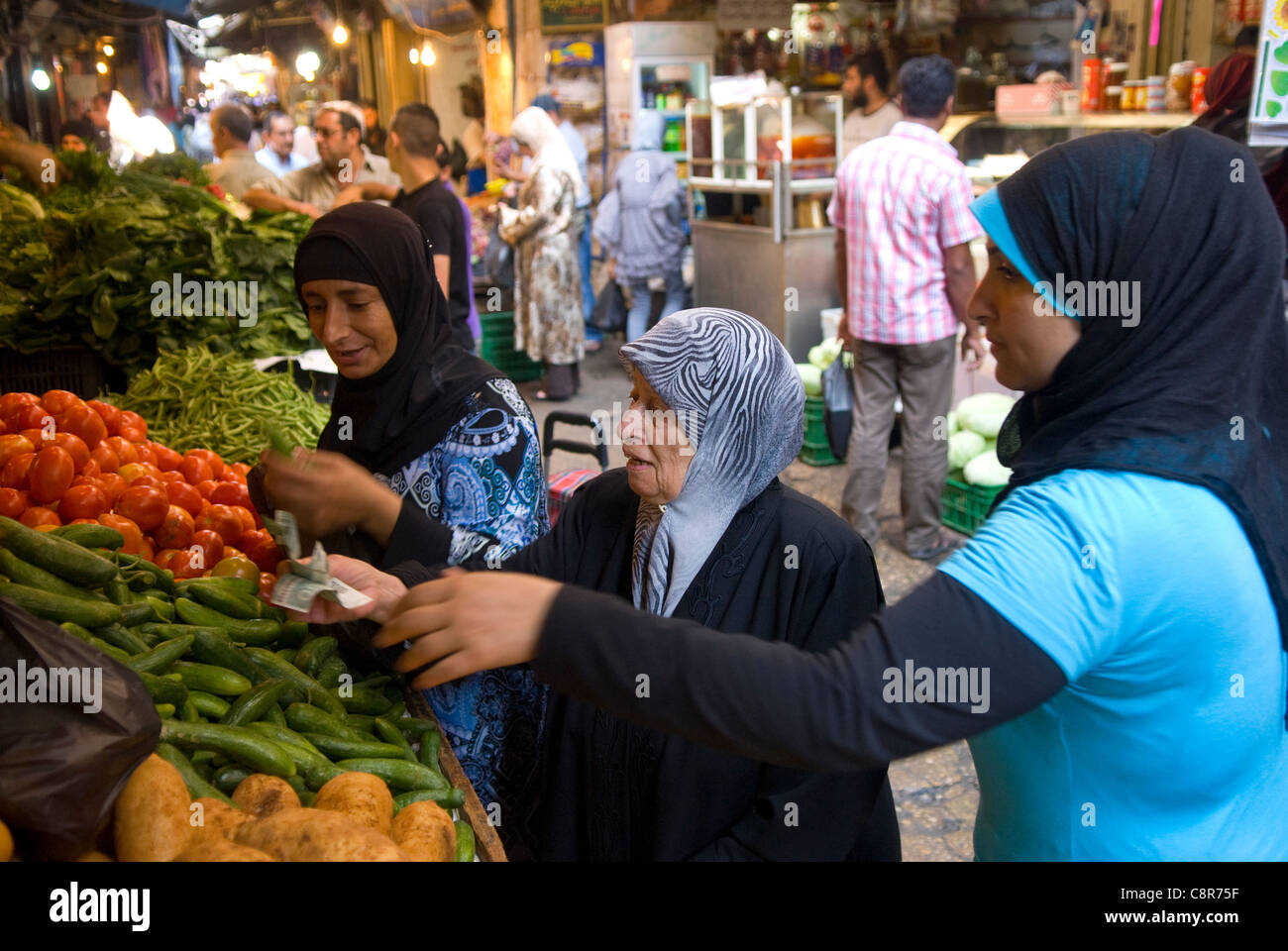 Fruit and vegetable shopping in the souk, old city, Tripoli (Trablous ...