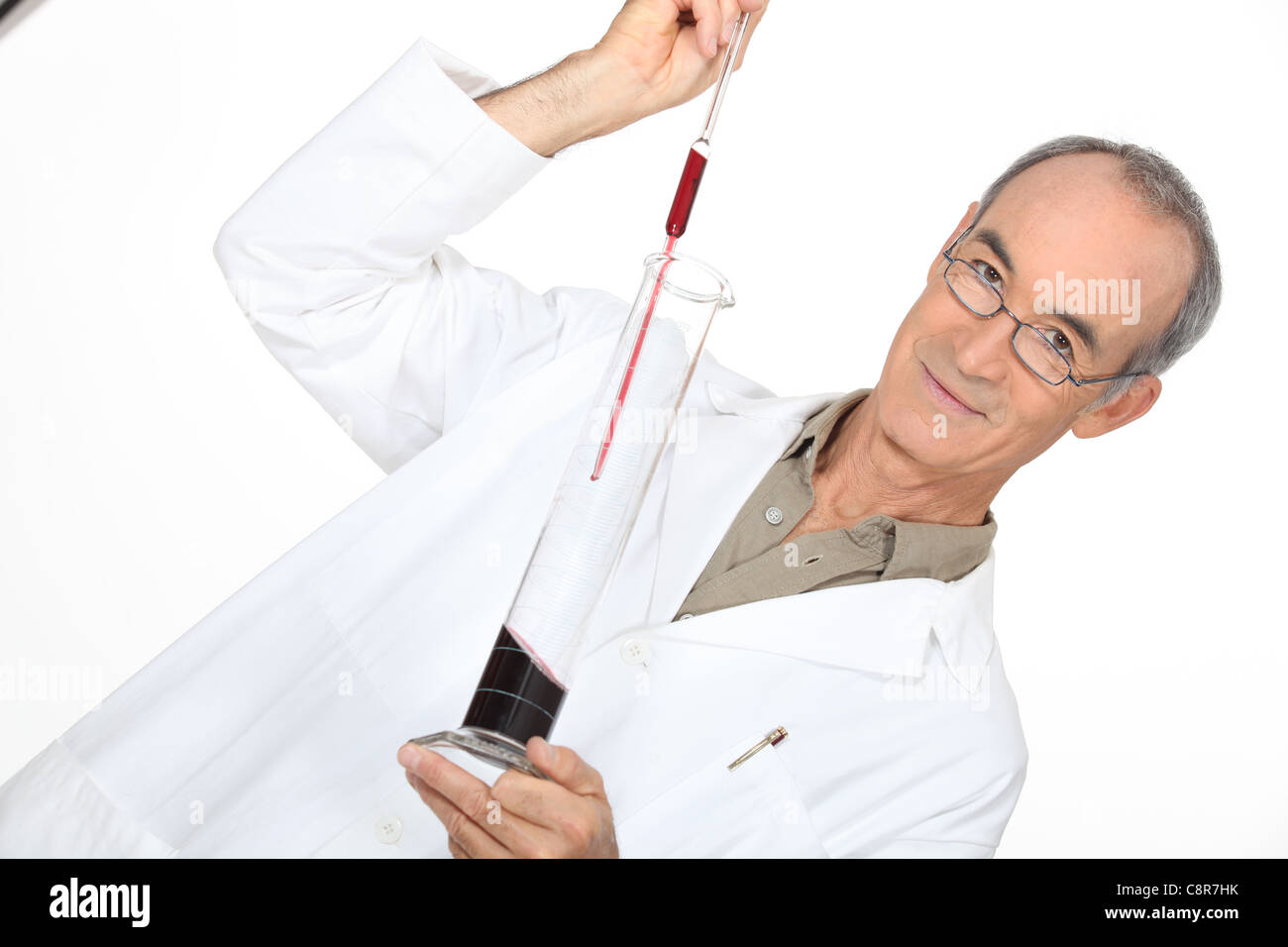 Medical scientific making a test Stock Photo - Alamy