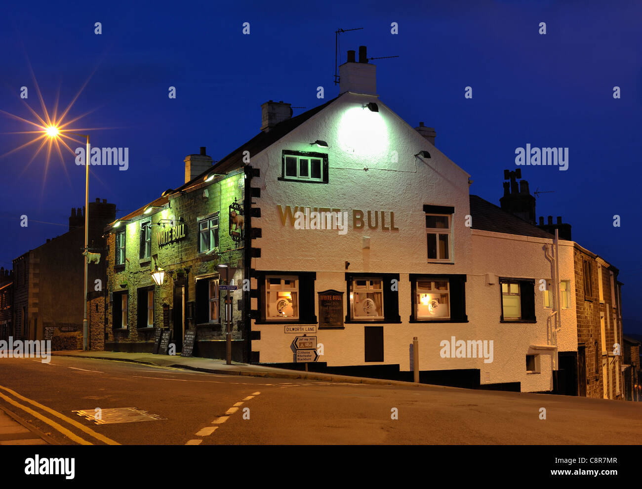 The White Bull Hotel, Longridge Stock Photo - Alamy