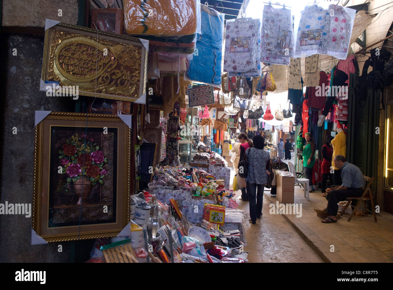 Scene in the souk al-Haraj, old city, Tripoli, northern Lebanon Stock ...