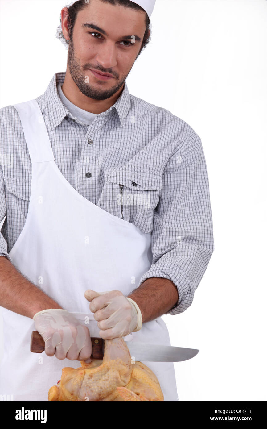 portrait of a butcher Stock Photo - Alamy