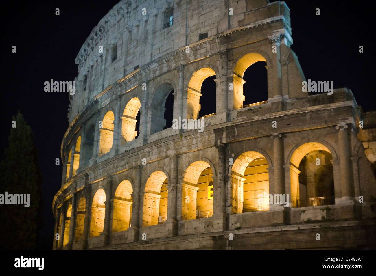 The Colosseum at night, Rome Stock Photo - Alamy