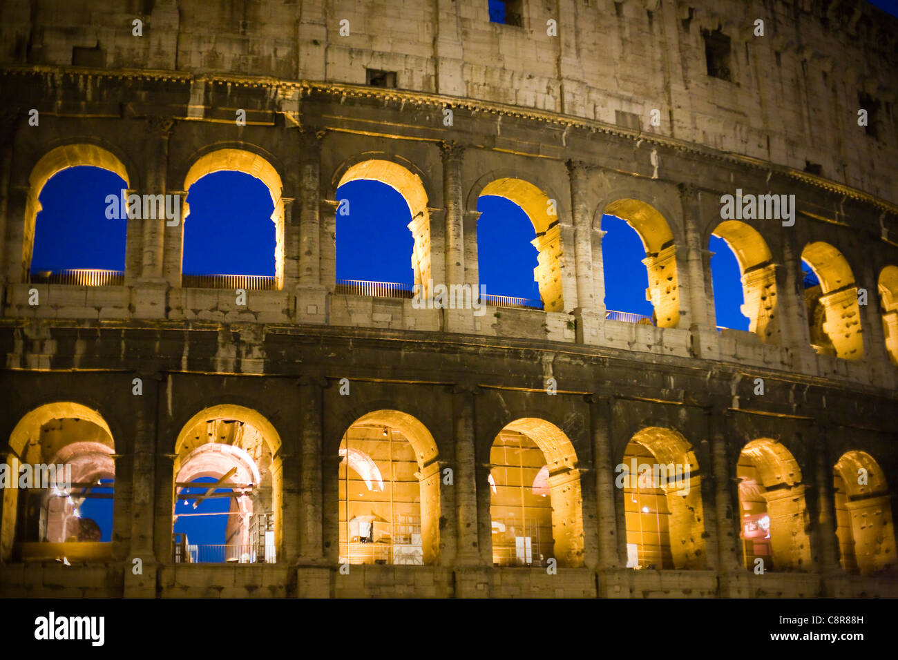 The Colosseum at night, Rome Stock Photo - Alamy