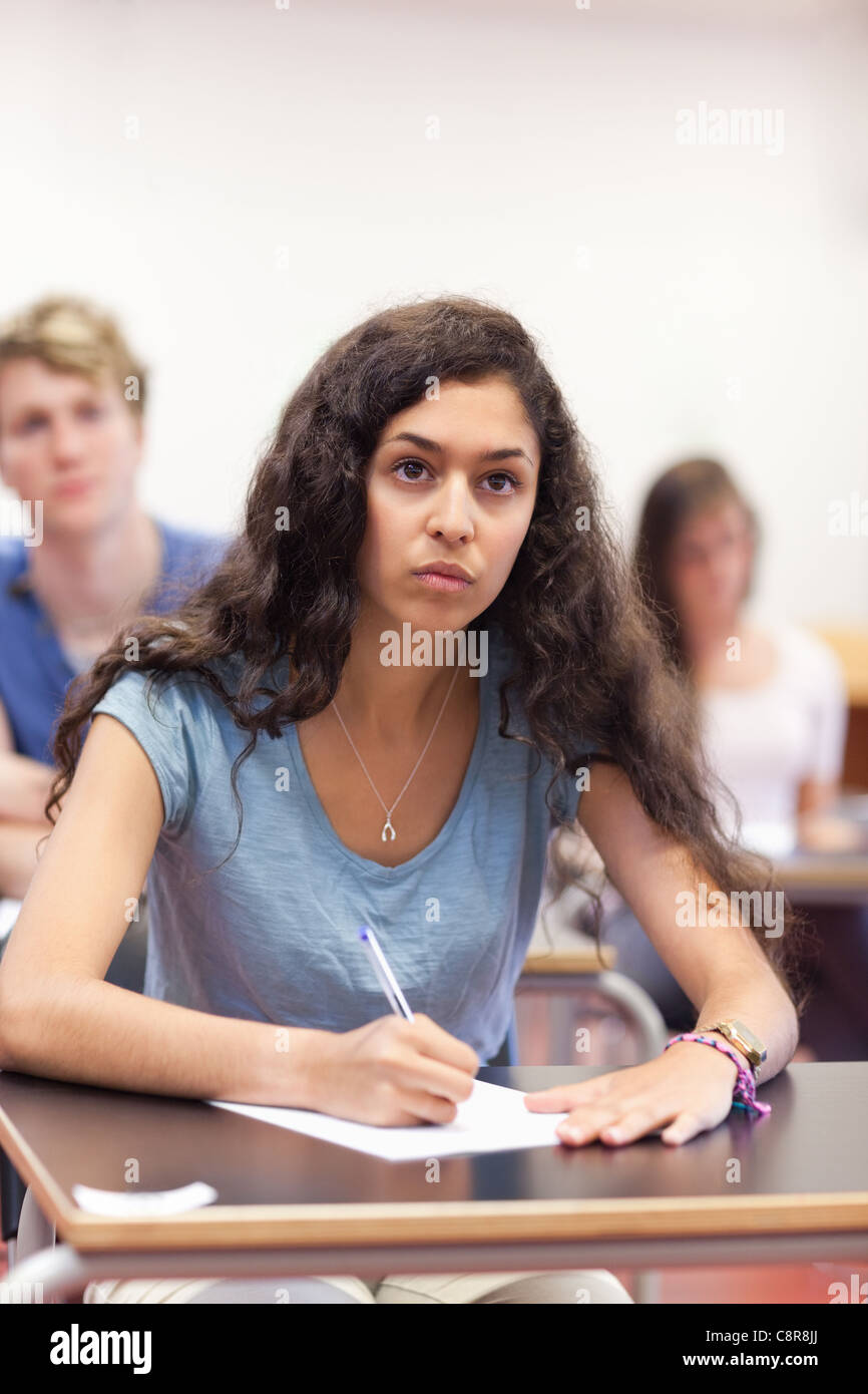 Portrait of students taking notes Stock Photo - Alamy