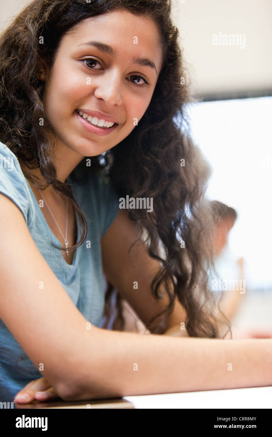 Portrait of a smiling young student Stock Photo - Alamy