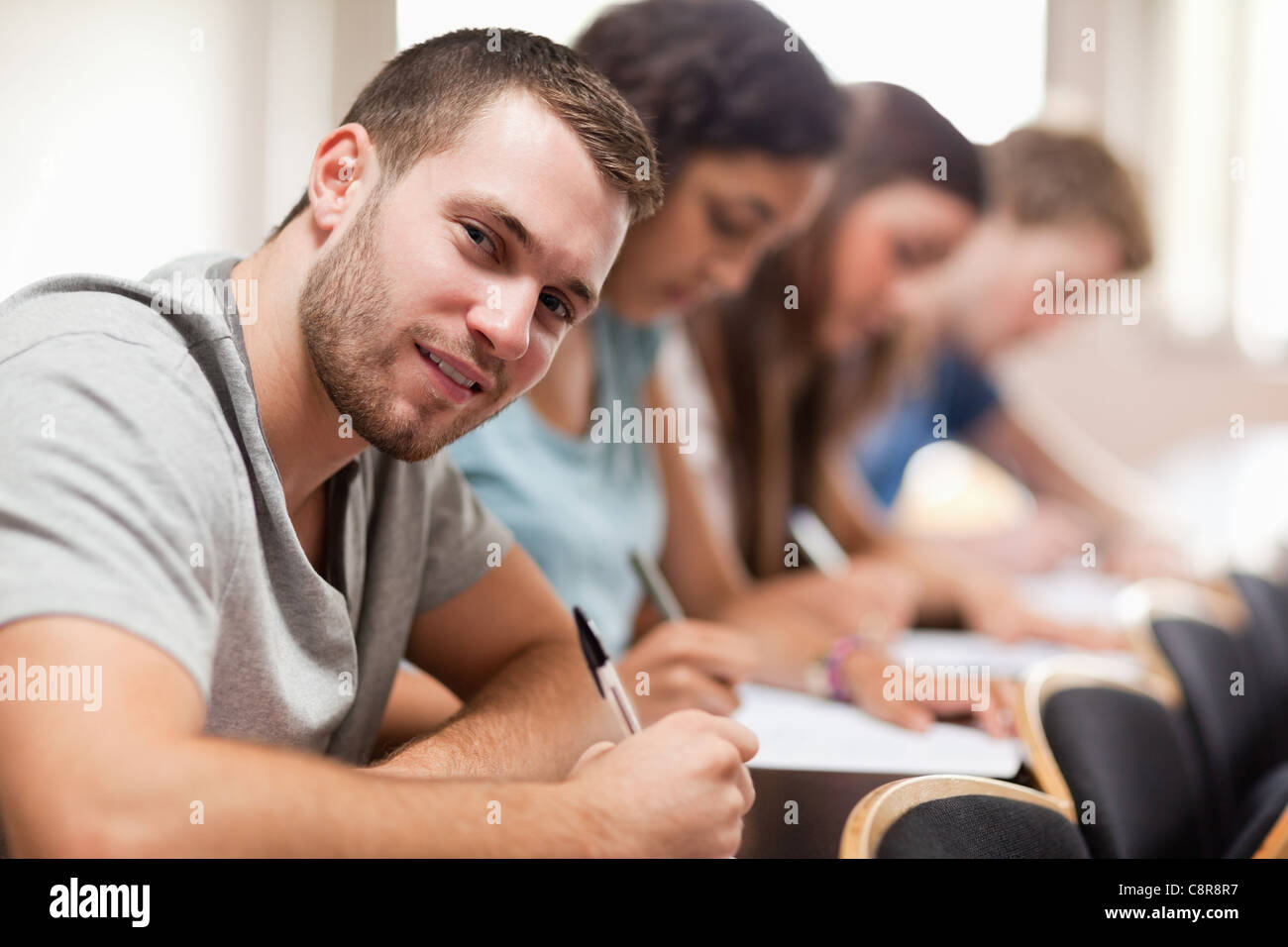 Students taking an exam Stock Photo - Alamy