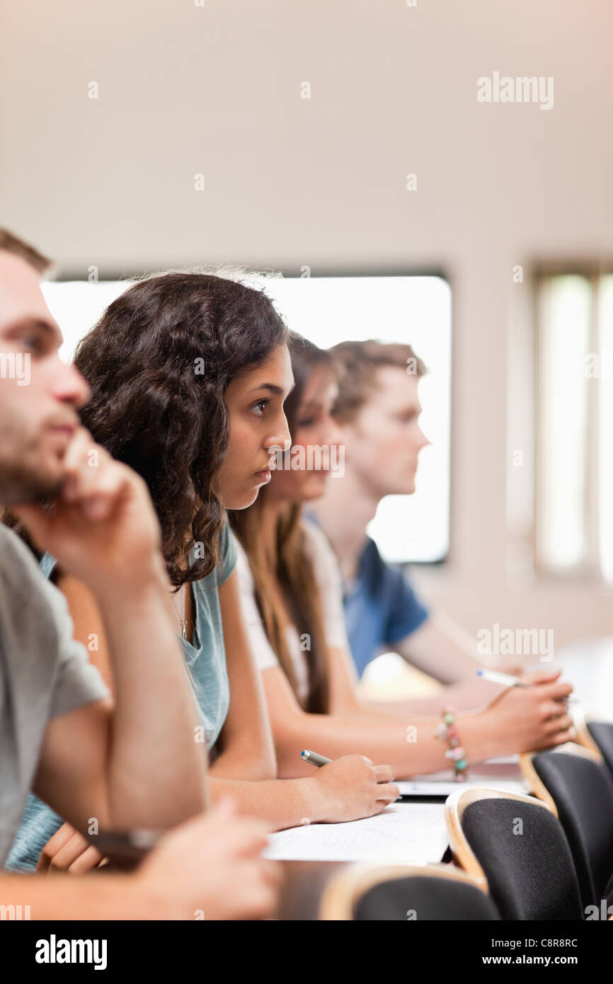 School students listening to a presentation hi-res stock photography ...