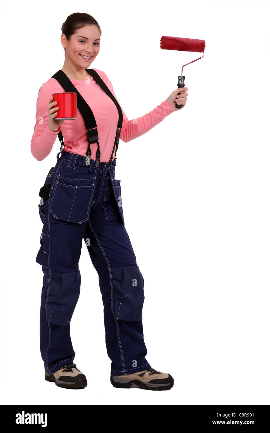 A female painter Stock Photo - Alamy