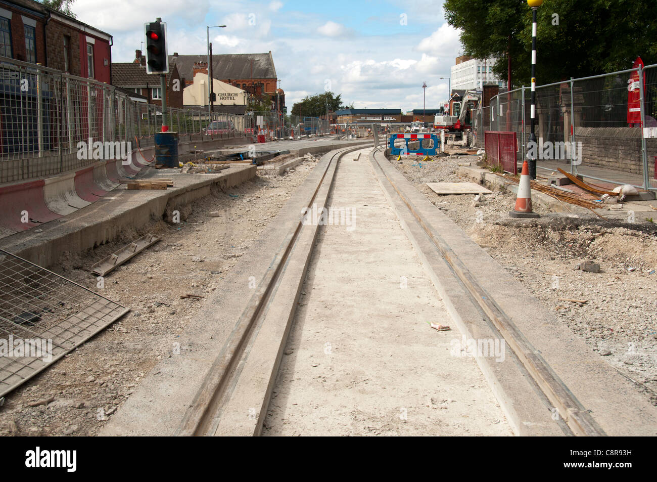 The East Manchester Line of the Metrolink tram system under ...