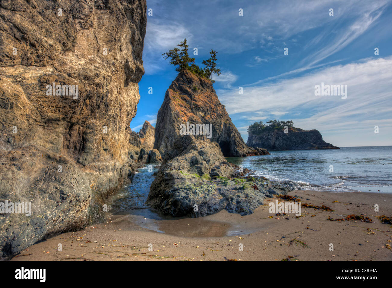 Secret Beach near Brookings and Bold Beach Oregon Stock Photo - Alamy