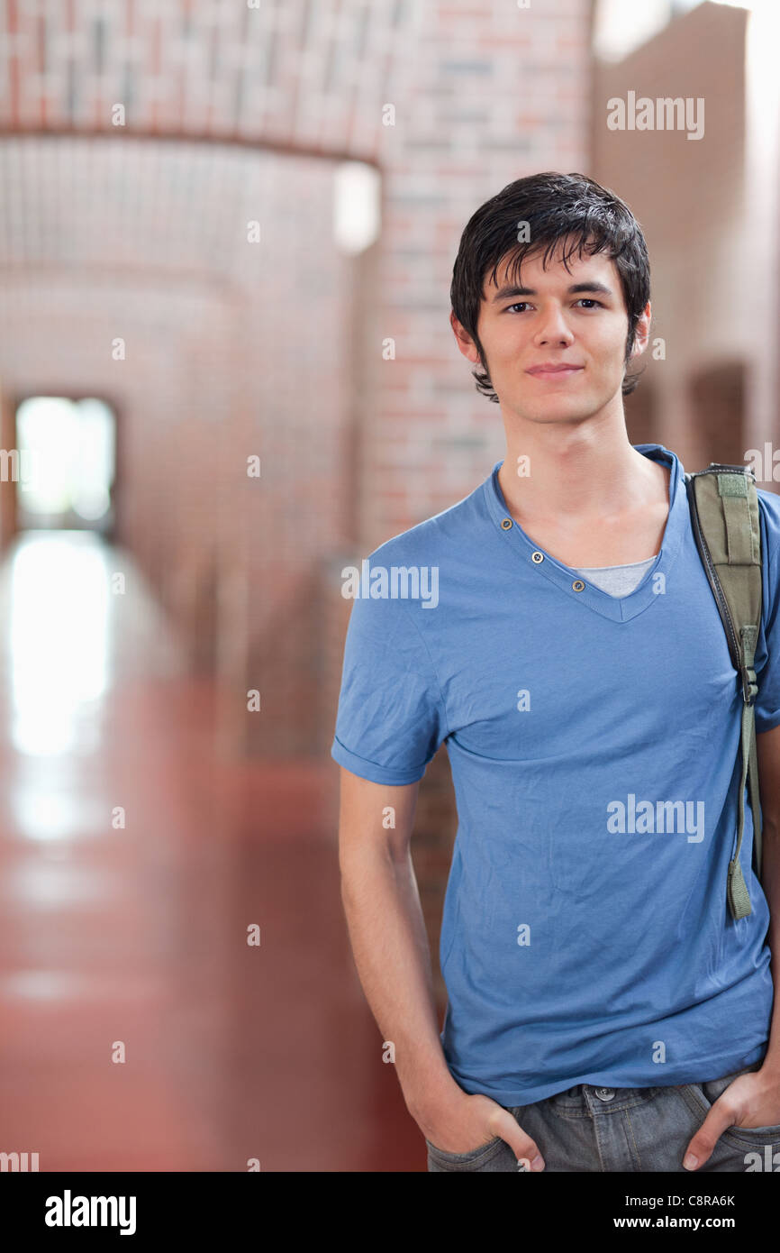 Portrait of a male student posing Stock Photo - Alamy
