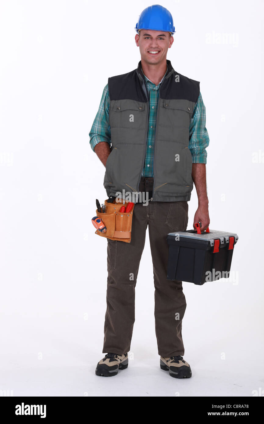 A tradesman arriving at work Stock Photo - Alamy