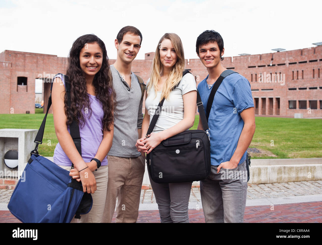 Fellow students posing Stock Photo - Alamy