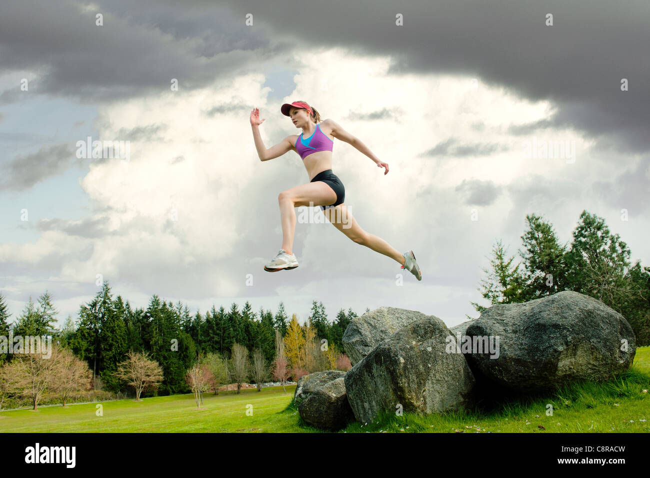 Jumping rock hi-res stock photography and images - Alamy