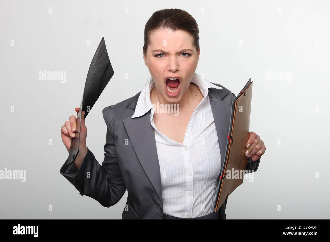 Angry receptionist hi-res stock photography and images - Alamy